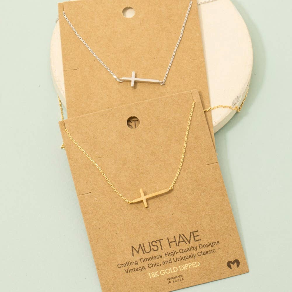 Side Cross Pendant Necklace – Uniformity Lafayette