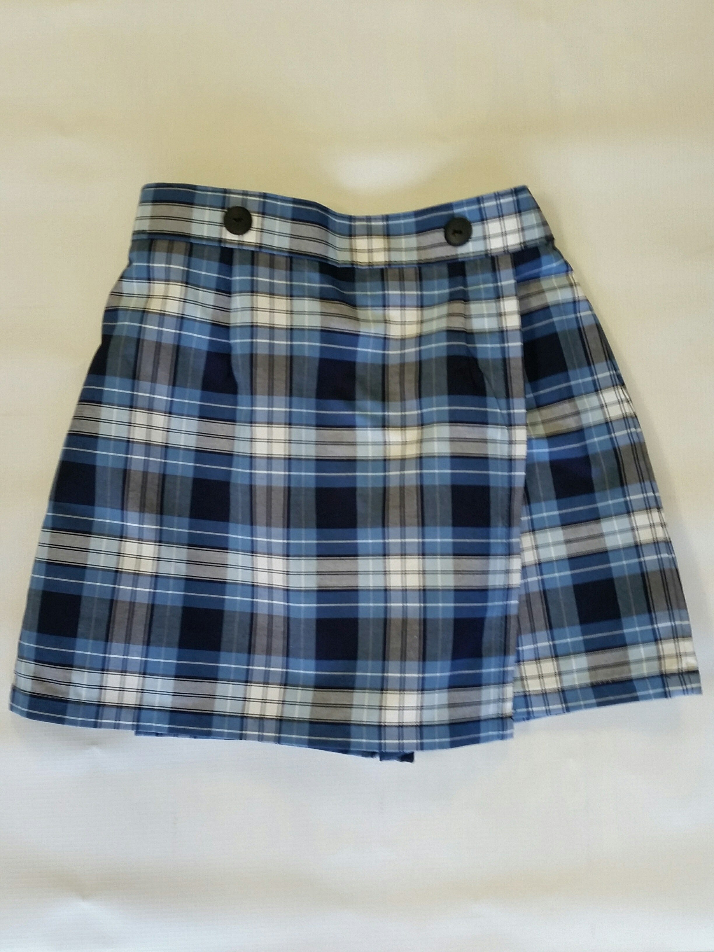 EW Button Front Skort Plaid 76 (discontinuing) – Uniformity Lafayette